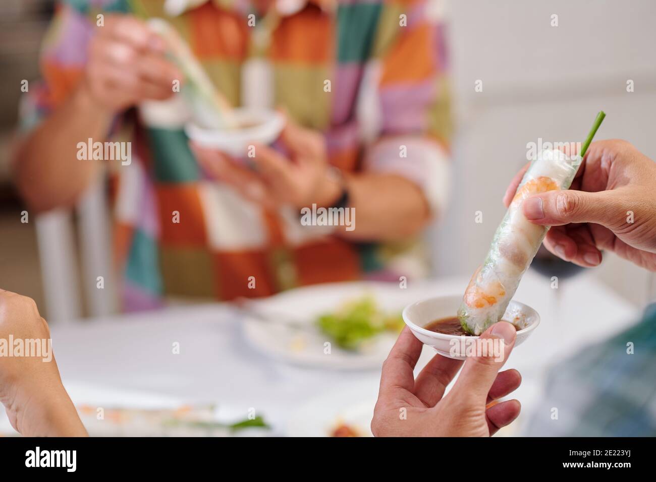 Vietnamese female cooking spring rolls hi-res stock photography and ...