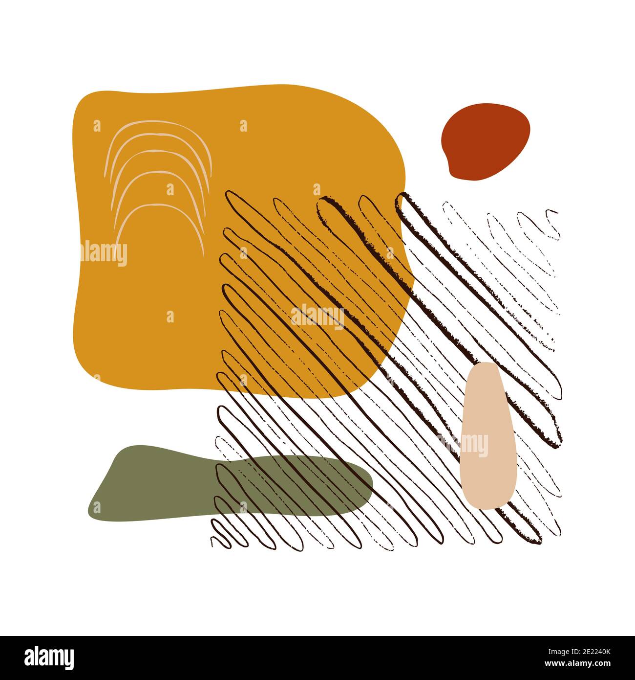 abstract handmade graphic elements isolated on white, for decoration ...