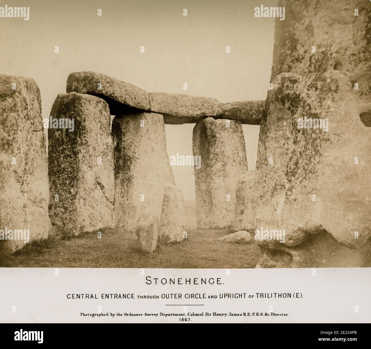Stonehenge: Central Entrance through outer circle and Upright of ...