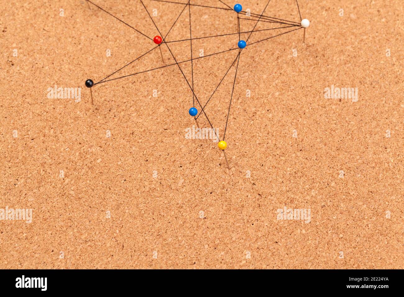 pins connected creating a network Stock Photo - Alamy
