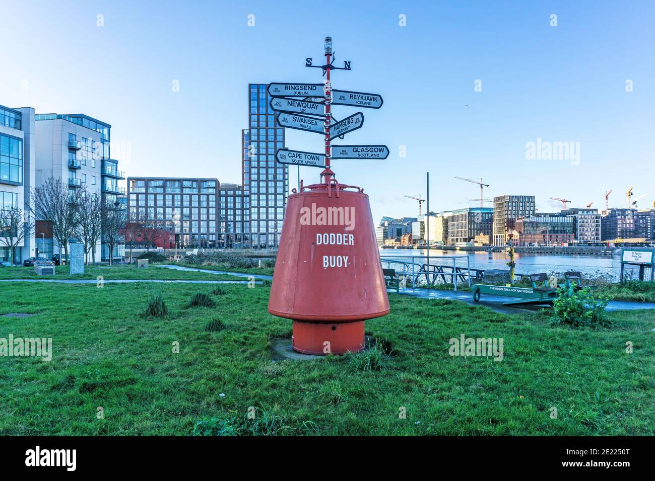 The Dodder Buoy which once marked the confluence of the Rivers Liffey ...