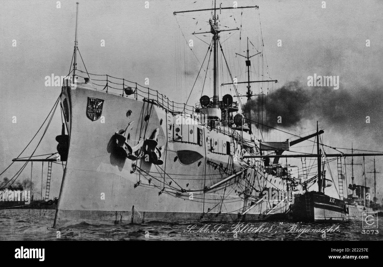 Kaiser's Cruiser SMS Blücher Stock Photo - Alamy