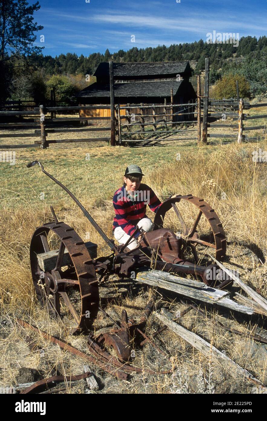 Barn with ranch implement, Riddle Ranch National Historical District ...