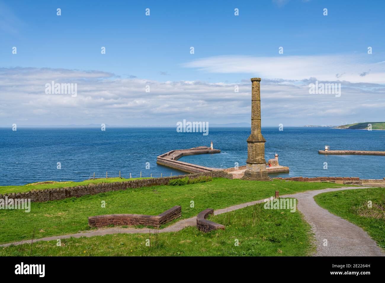The Candlestick Chimney with the pier and the West Pier Lighthouse and ...