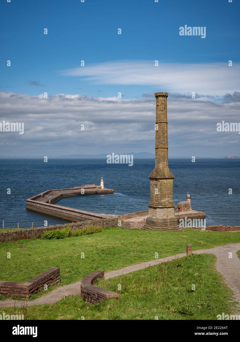 The Candlestick Chimney with the pier and the West Pier Lighthouse in ...