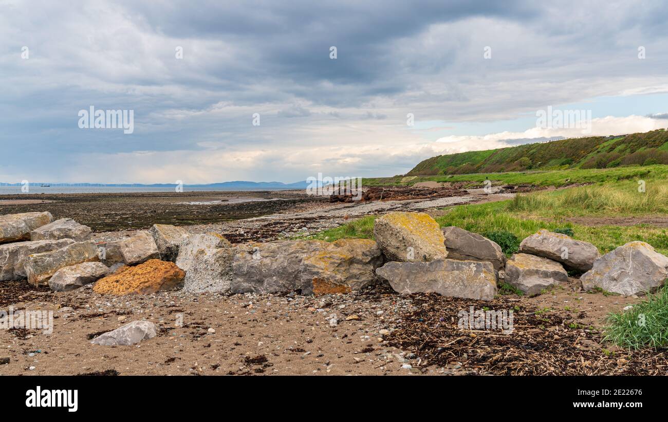 View from the Marina towards the Irish Sea with the Robin Rigg Offshore ...