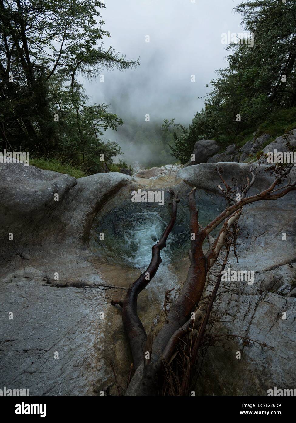 Panorama view of Koenigsbach Konigsbach Gumpe natural infinity pool at ...