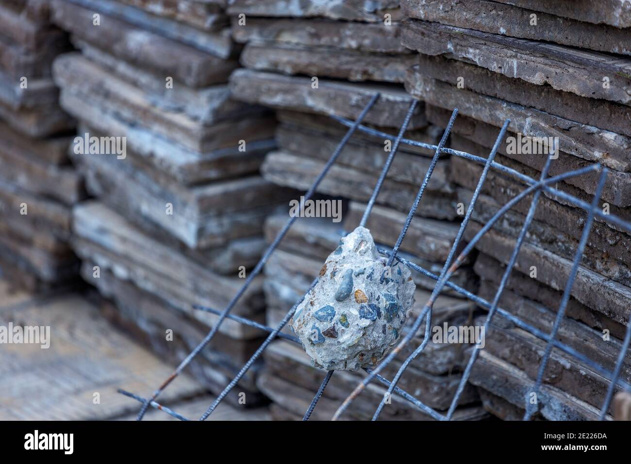 Dismantling old paving slabs hi-res stock photography and images - Alamy
