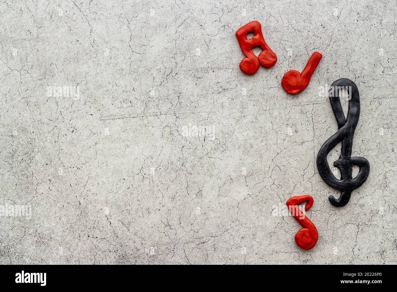 Flat lay of music notes, space for text. Music background Stock Photo ...