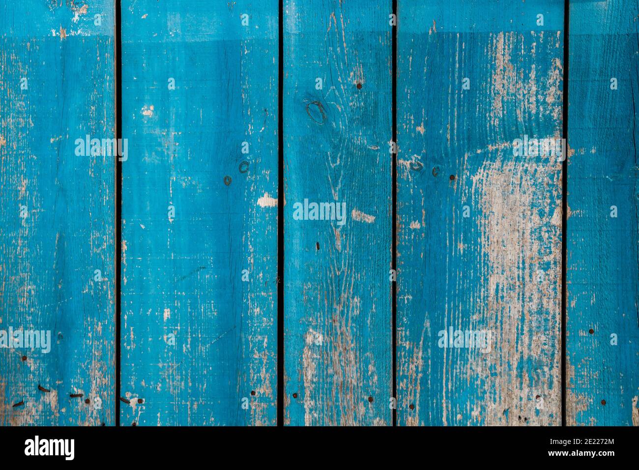 Distressed Blue Painted Wood