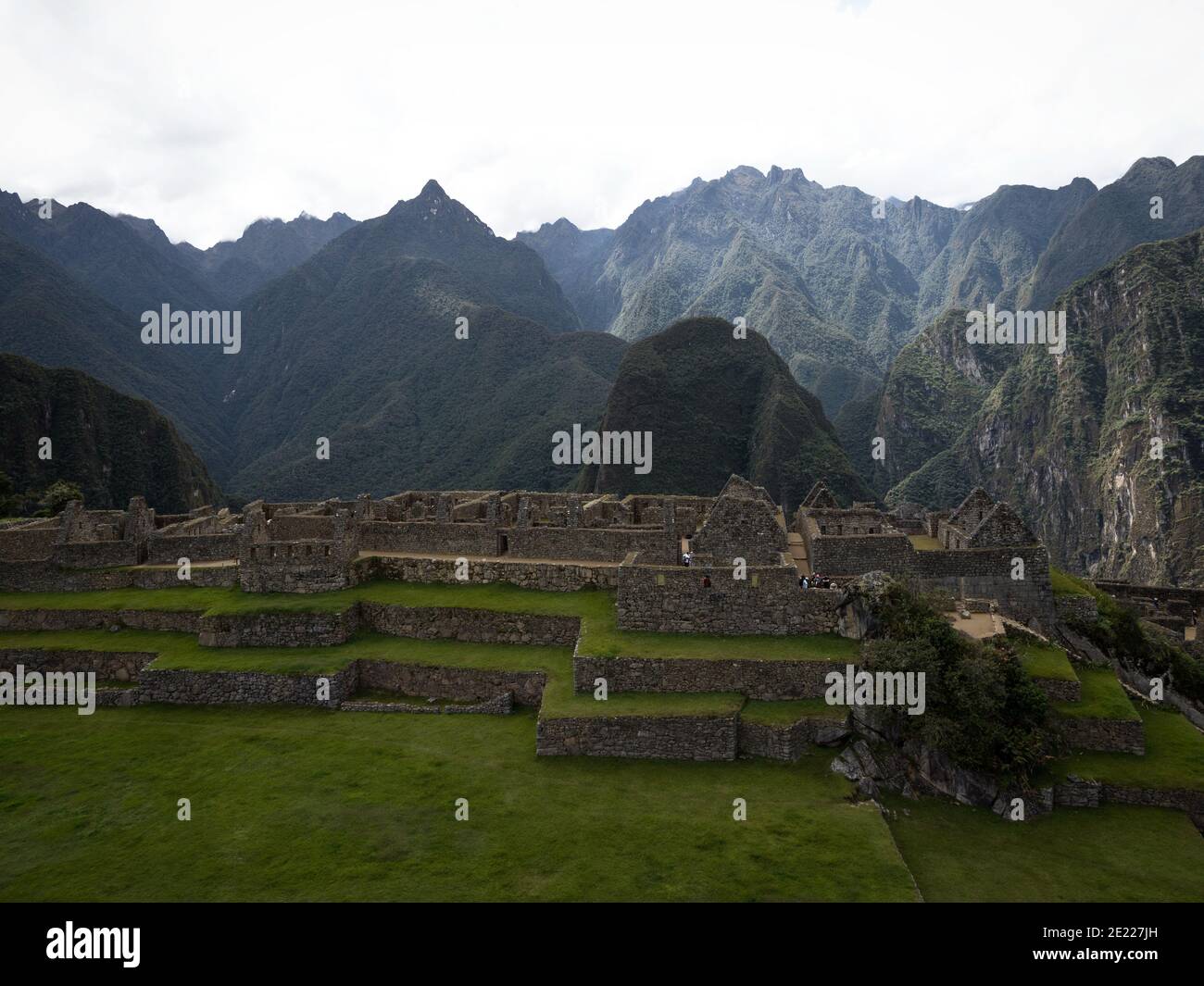 Panorama landscape of Machu Picchu ancient inca citadel historic ...