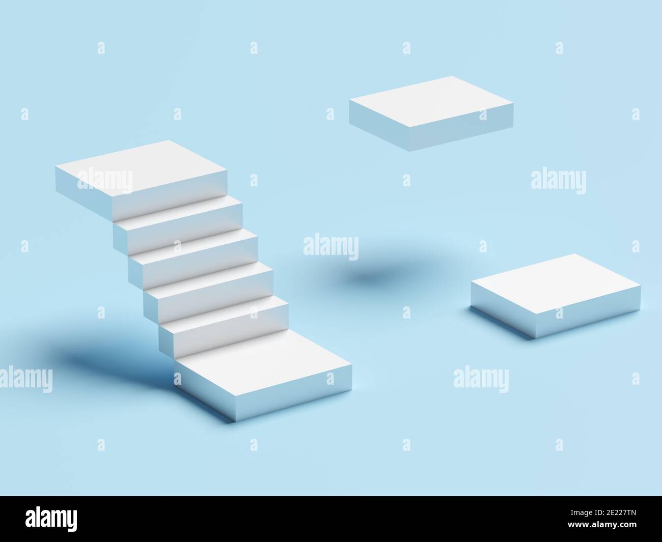 Abstract staircase. Stairs with steps, business concept. 3d rendering ...