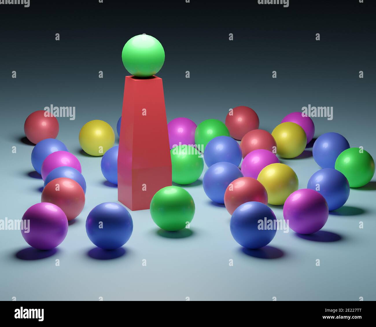 Leadership. Conceptual image of a leader and subordinates. Business ...