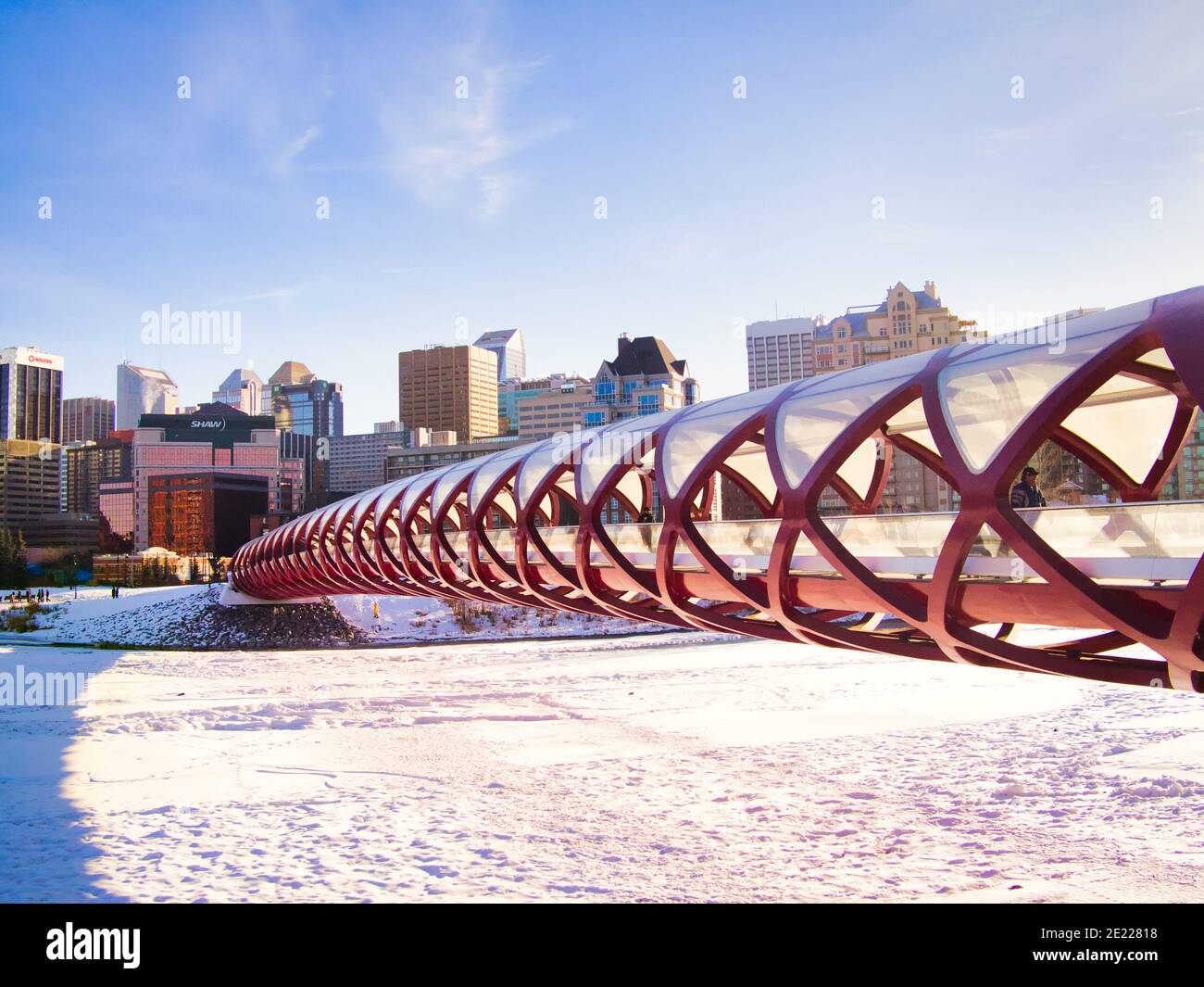 Peace Bridge Calgary Santiago Calatrava High Resolution Stock ...