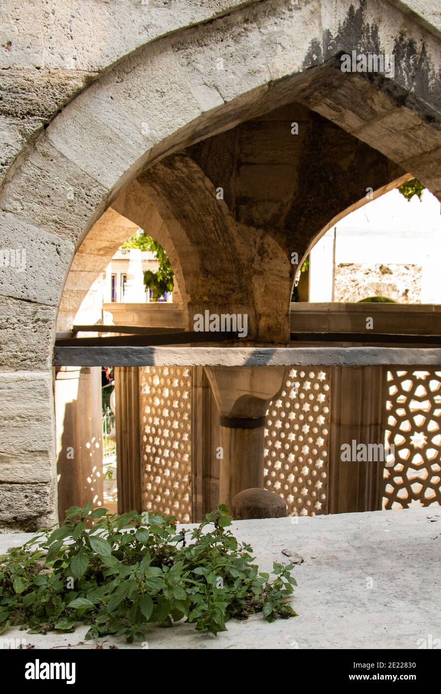 Vertical shot of the old arch structure in a building Stock Photo - Alamy