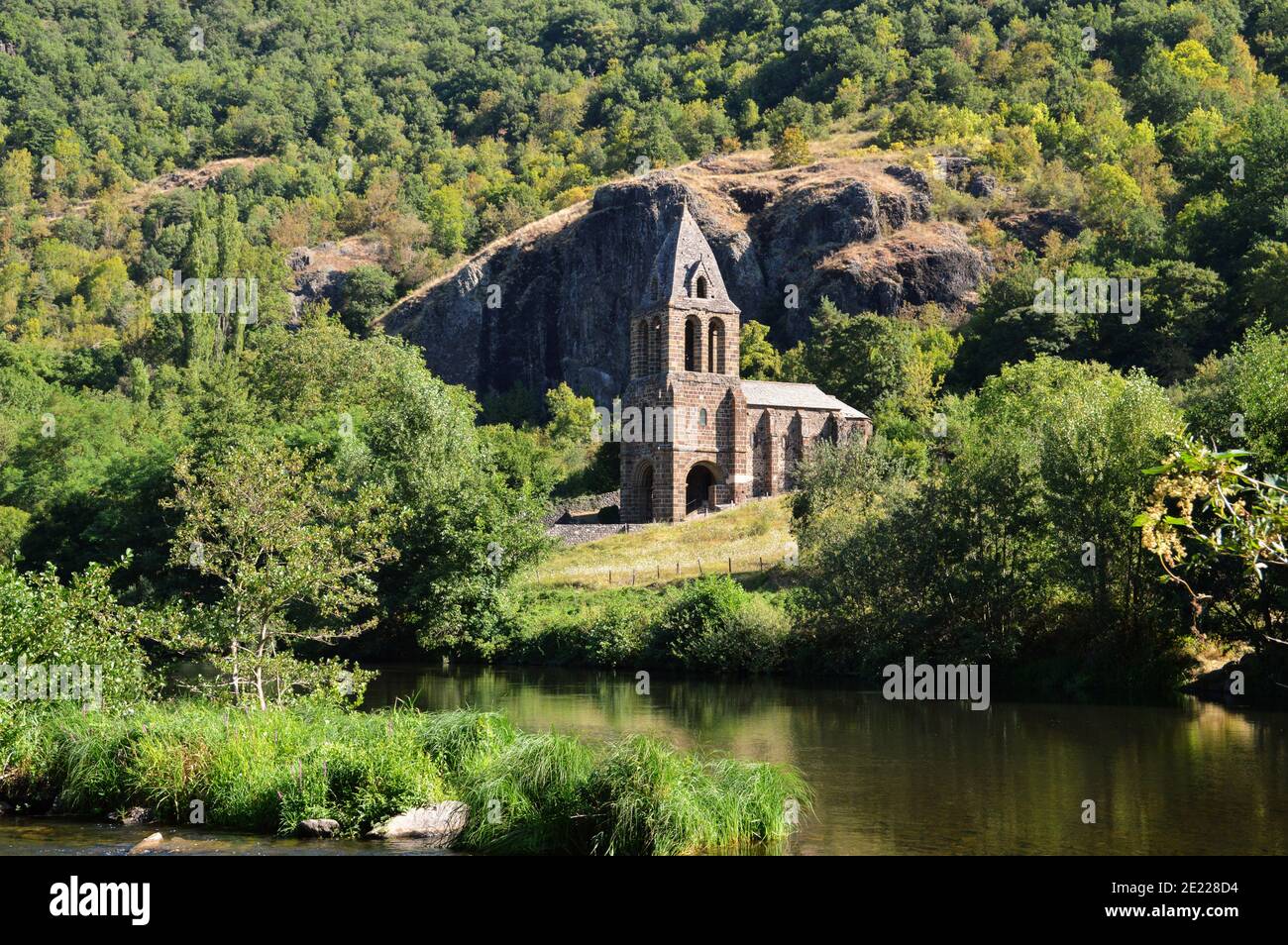 Beautiful countryside landscape with an old church on the edge of a ...