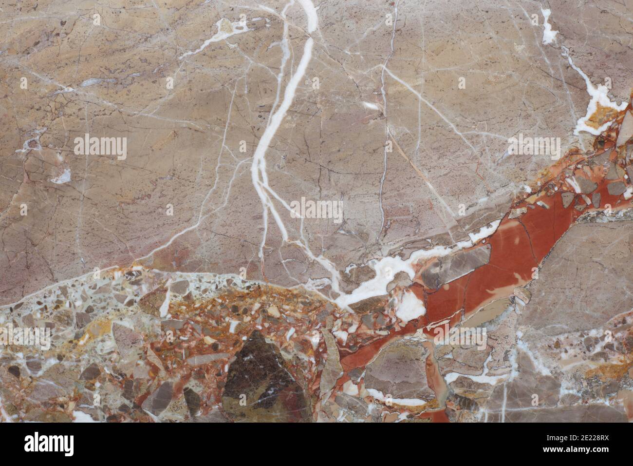 Variegated marble in gray, white and brown colors stone texture ...