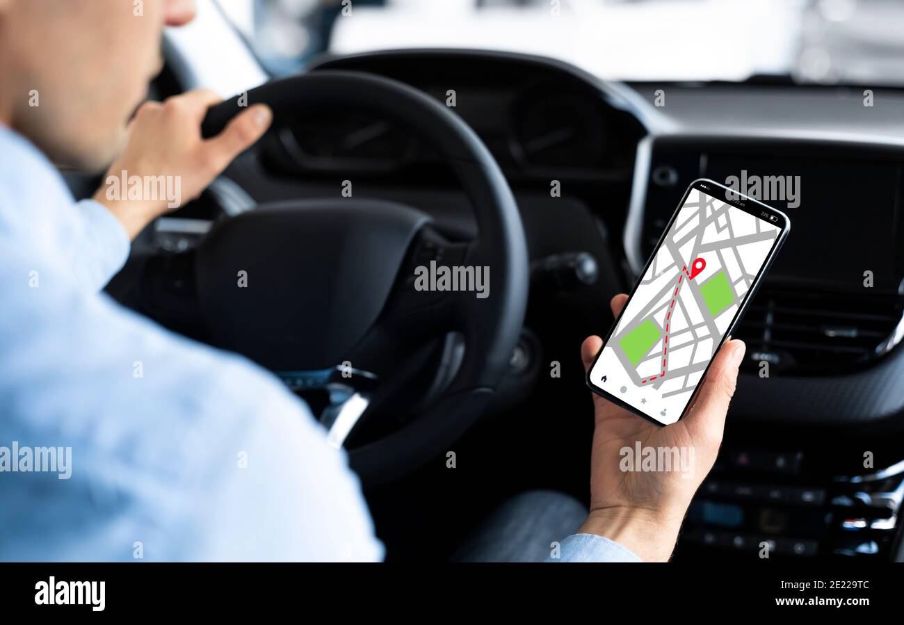 Gps car driver hi-res stock photography and images - Alamy