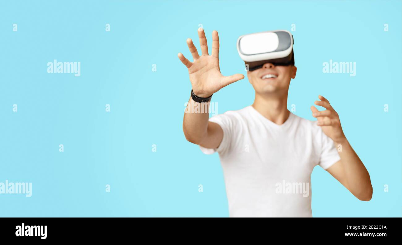 Entertainment in virtual world and modern technology for fun Stock ...