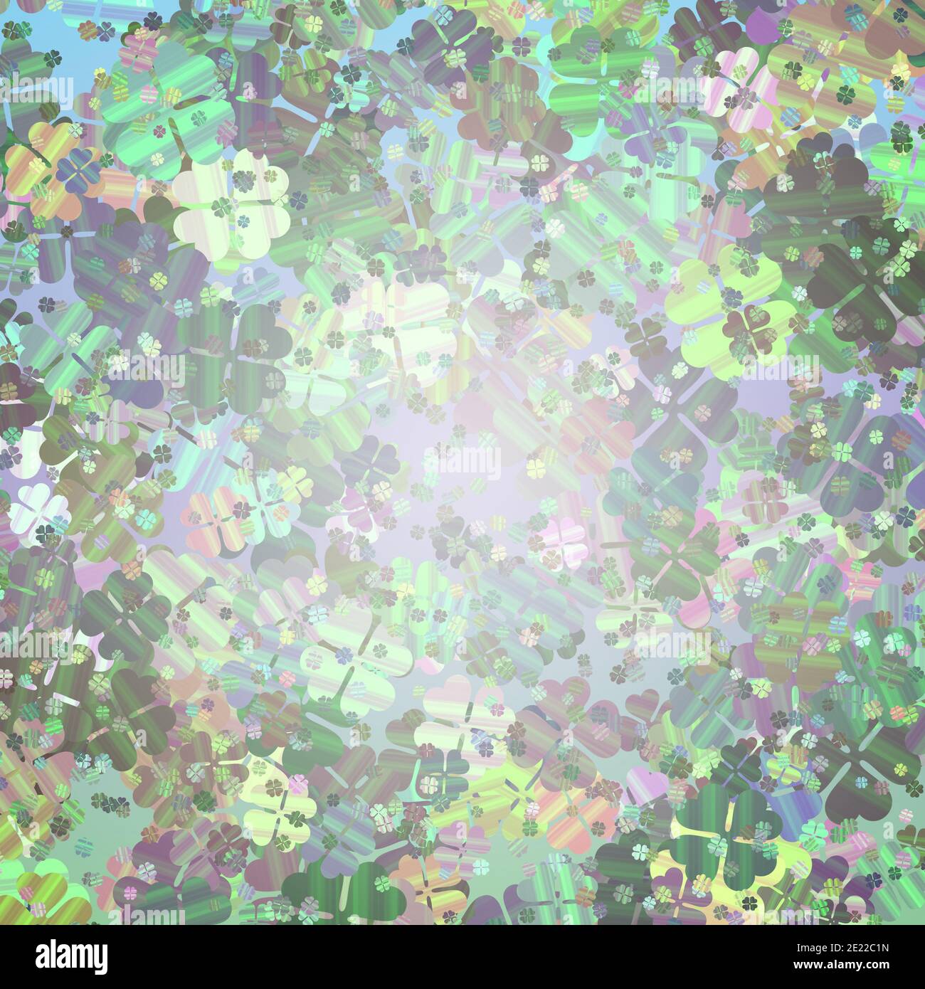 Illustration of colorful four-leaf clovers - perfect for wallpapers ...