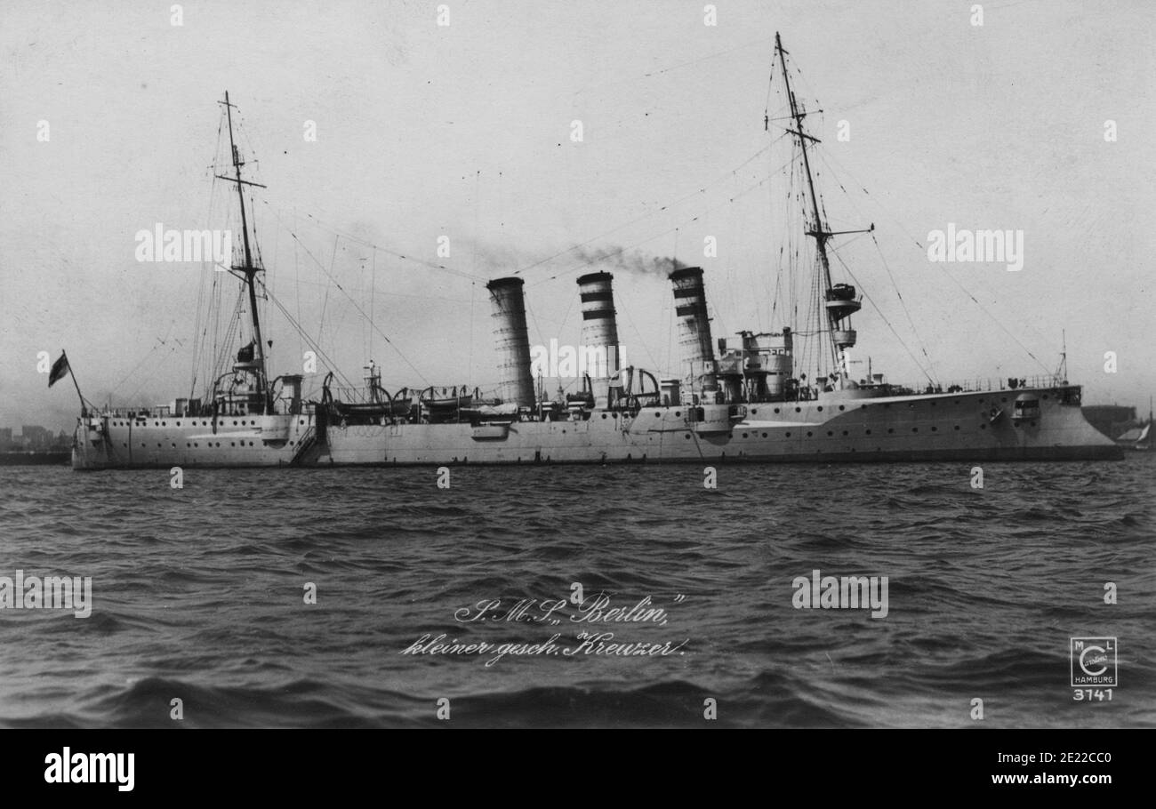 Kaiser's Warship SMS Berlin Stock Photo - Alamy