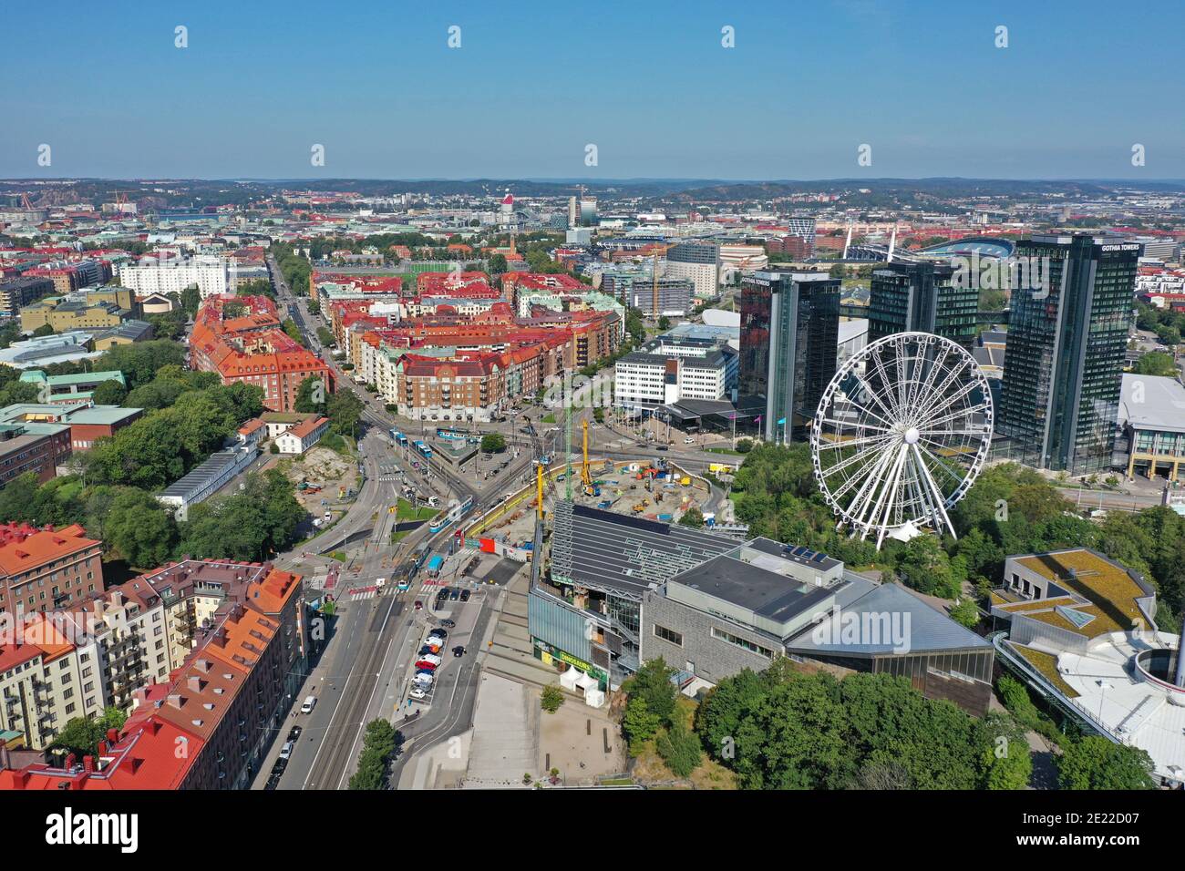 Aerial view of the city cityscape of gothenburg goteborg goteborg hi ...