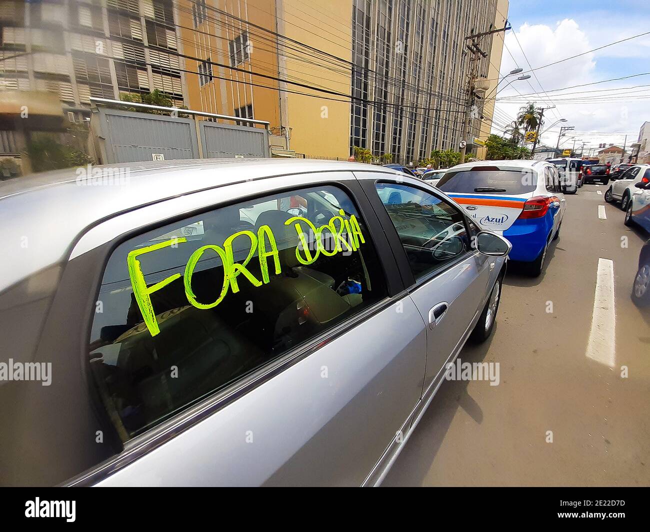 Campinas, Brazil. 11th Jan, 2021. Paralysis against Governor João Doria ...