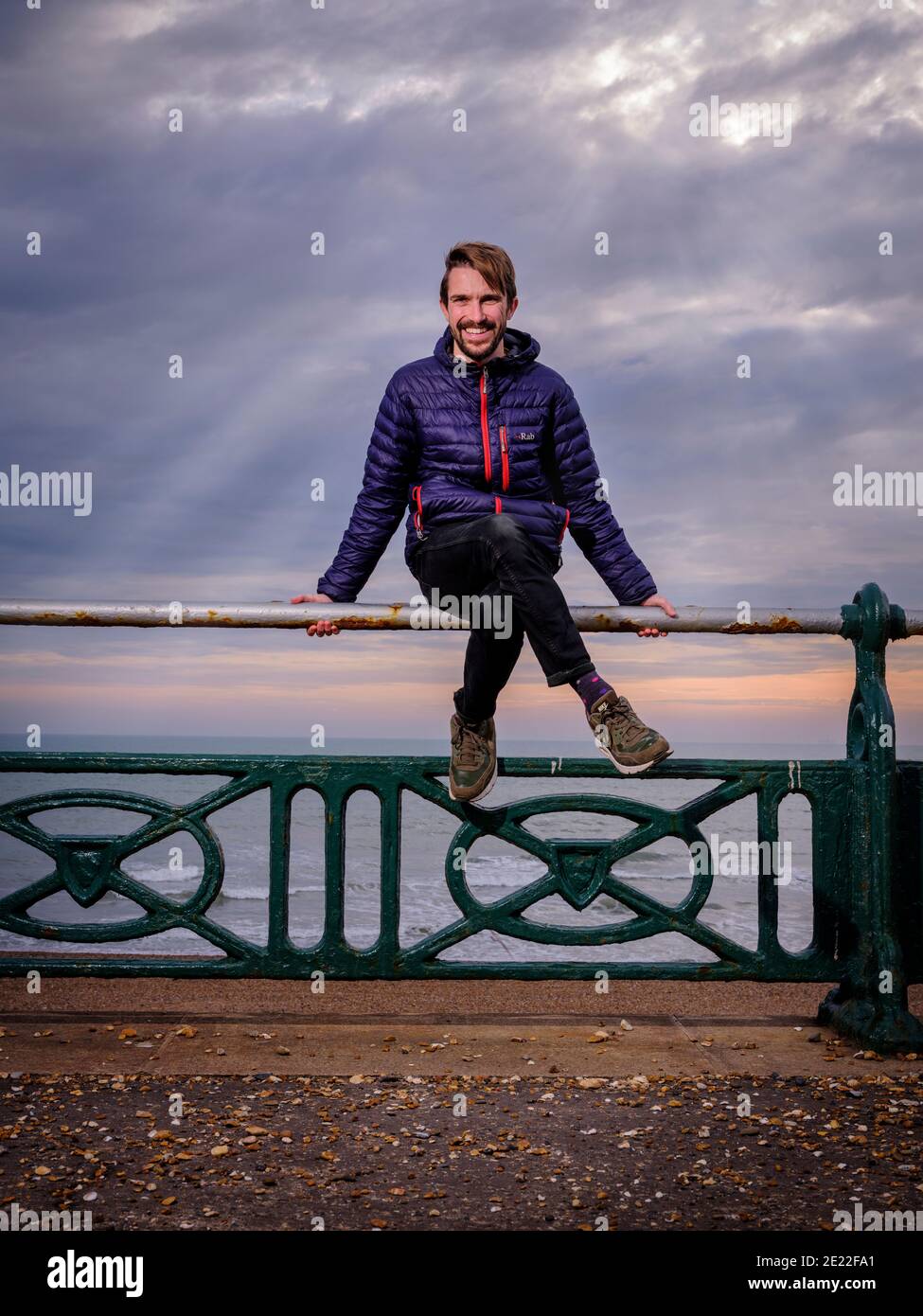 Travel journalist and wild swimmer Joe Minihane on Hove beach in mid ...