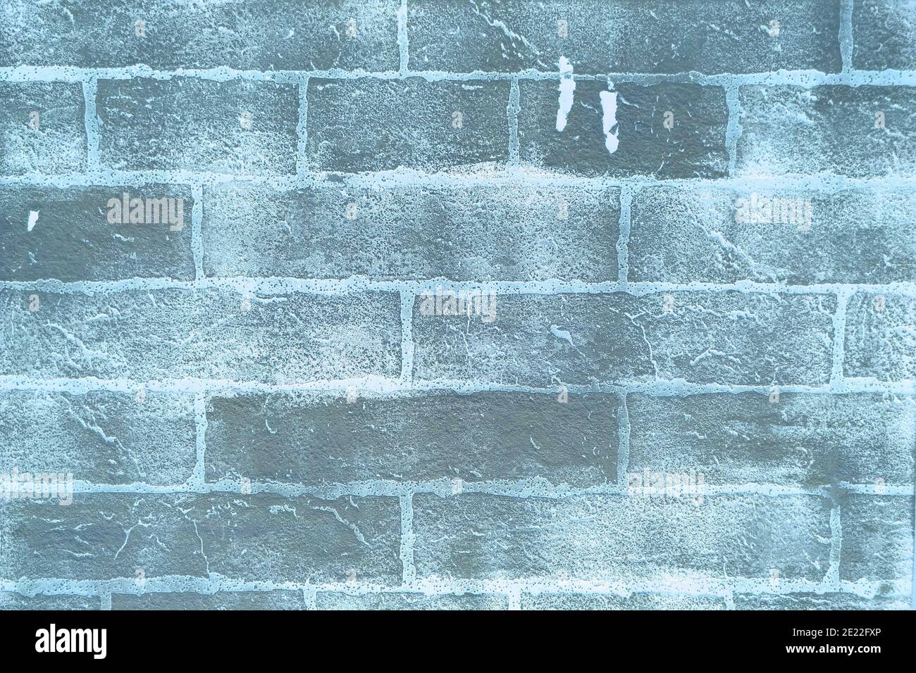 Drawing of light blue bricks on the wall, background Stock Photo - Alamy
