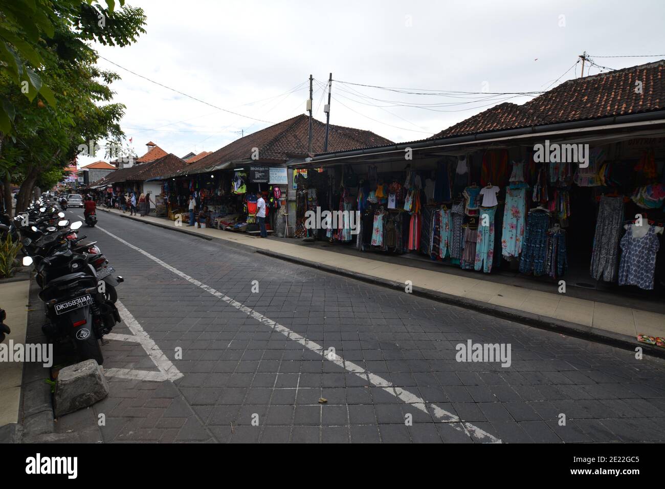 Bali, Indonesia - January 12, 2021: The streets in the city of Kuta in ...