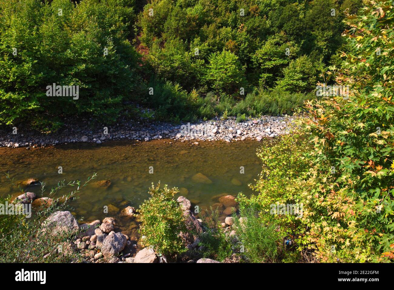 The Shkumbin also commonly Shkembi River in Albania Stock Photo - Alamy