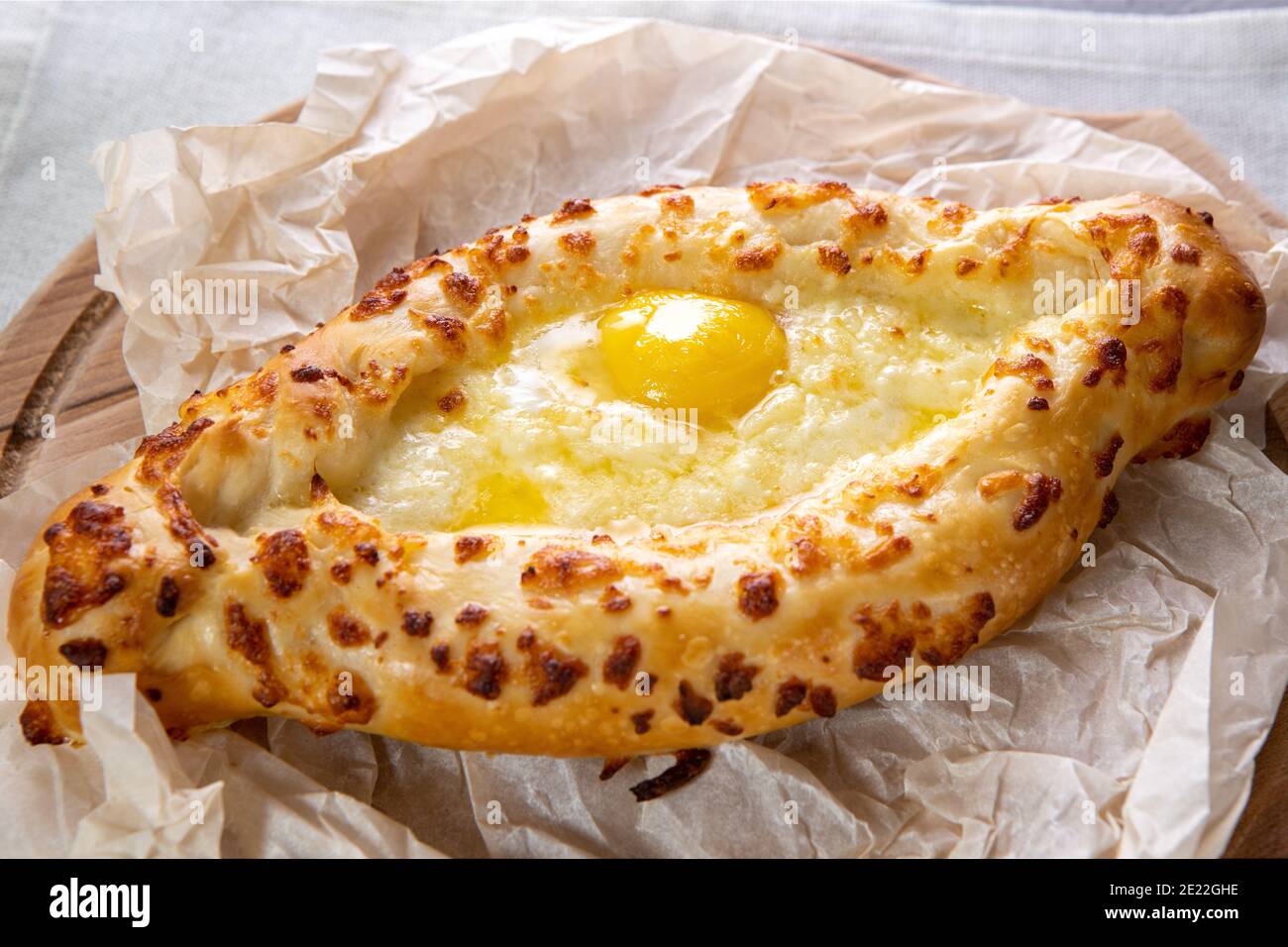 Khachapuri freshly cooked egg hi-res stock photography and images - Alamy