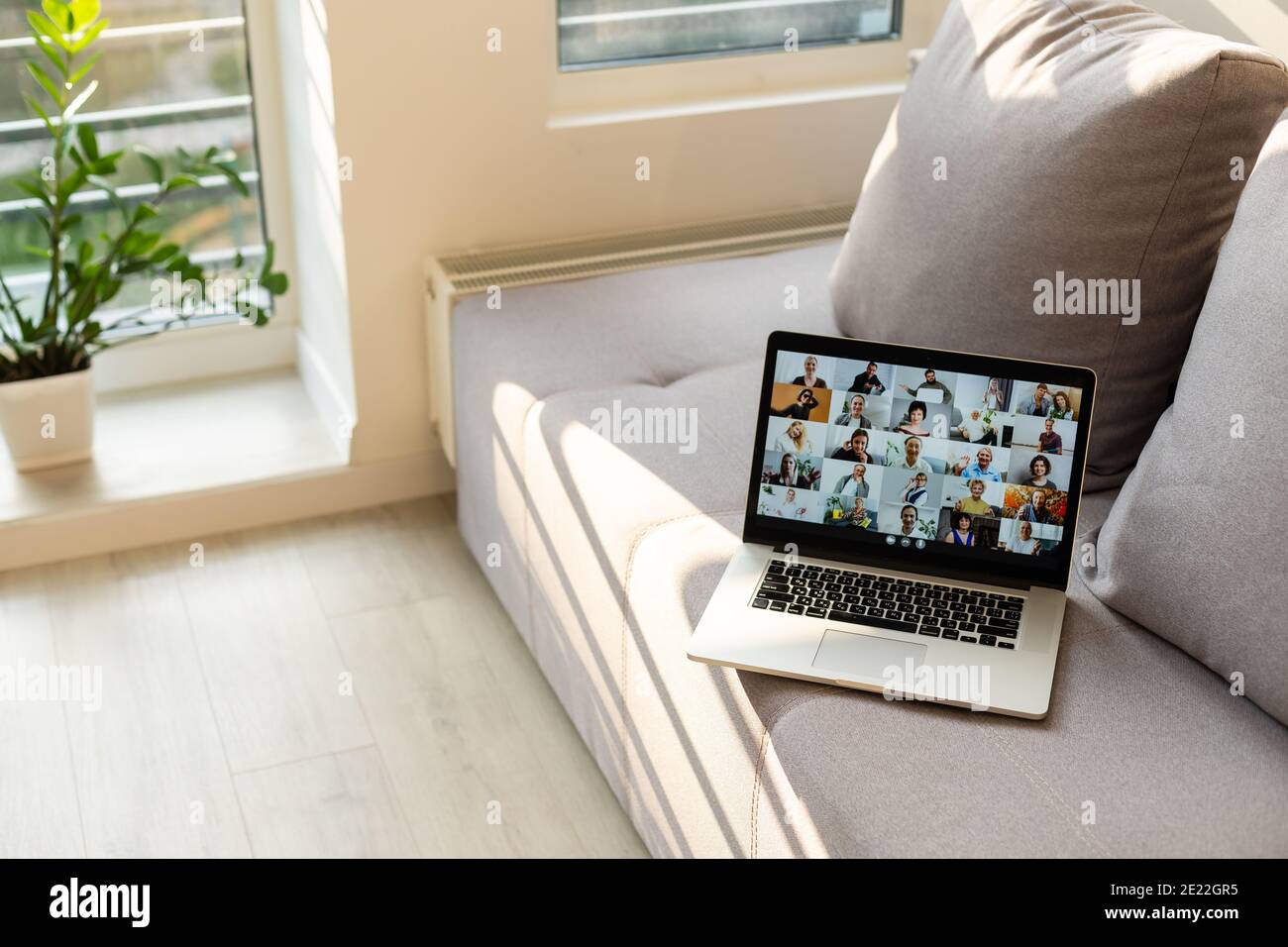 Group Friends Video Chat Connection Concept Stock Photo - Alamy
