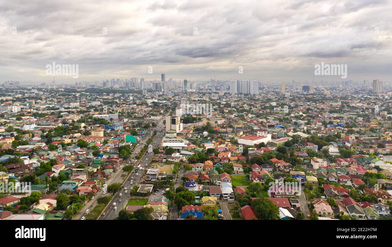 The city of Manila, the capital of the Philippines. Modern metropolis ...