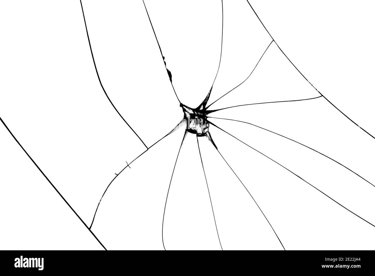 Glass surface break Cut Out Stock Images & Pictures - Alamy