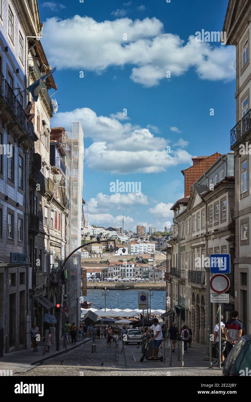 street of Porto near the river Stock Photo - Alamy