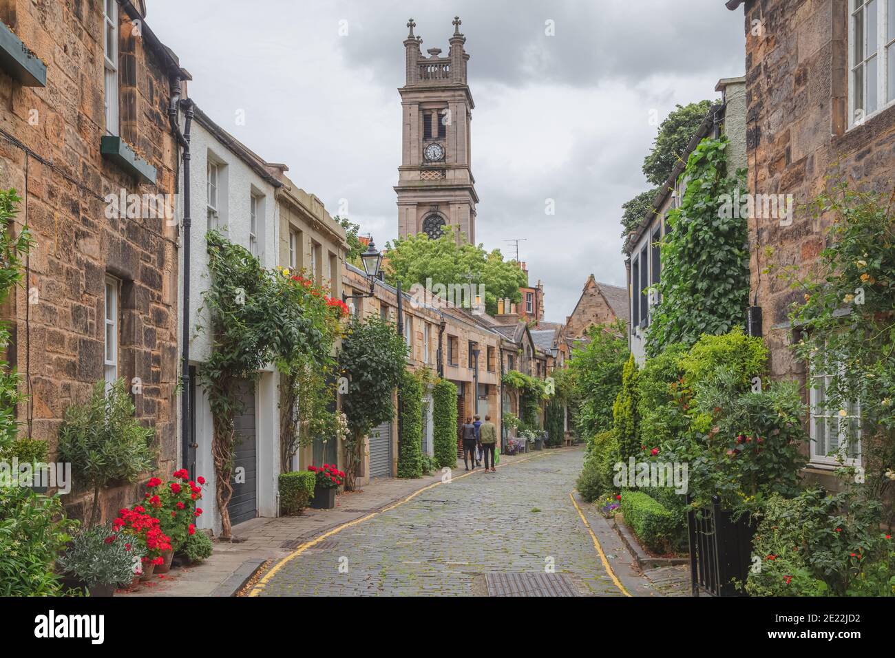 The picturesque and historic Circus Lane and Saint Stephen's Church in ...