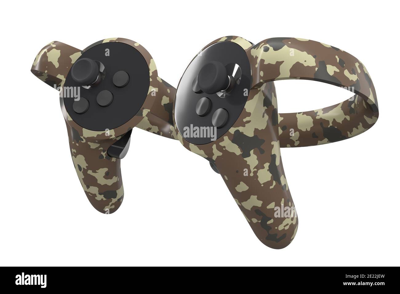 Virtual reality controllers for online and cloud gaming isolated on ...