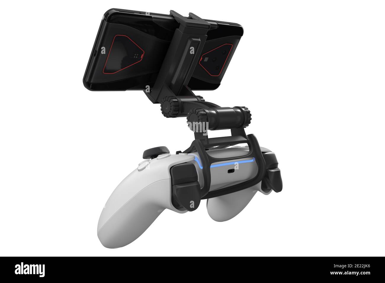 Realistic joystick for playing games on a mobile phone isolated on ...