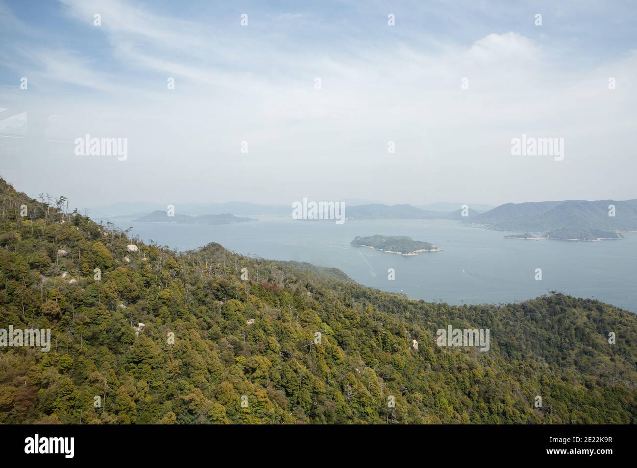 View from the Miyajima Ropeway, Itsukushima (Miyajima), Japan Stock ...