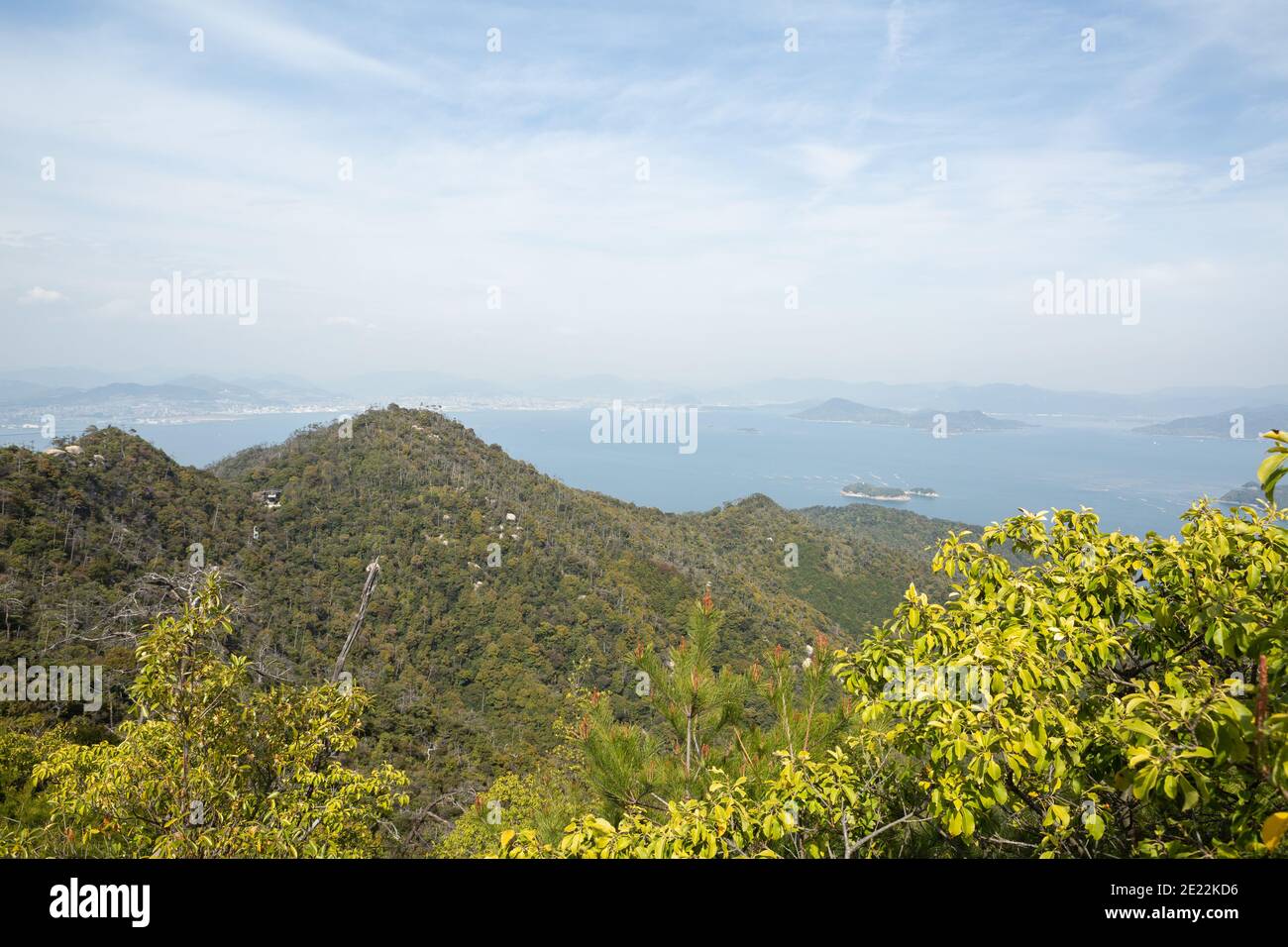 View from the top of the Miyajima Ropeway, Itsukushima (Miyajima ...
