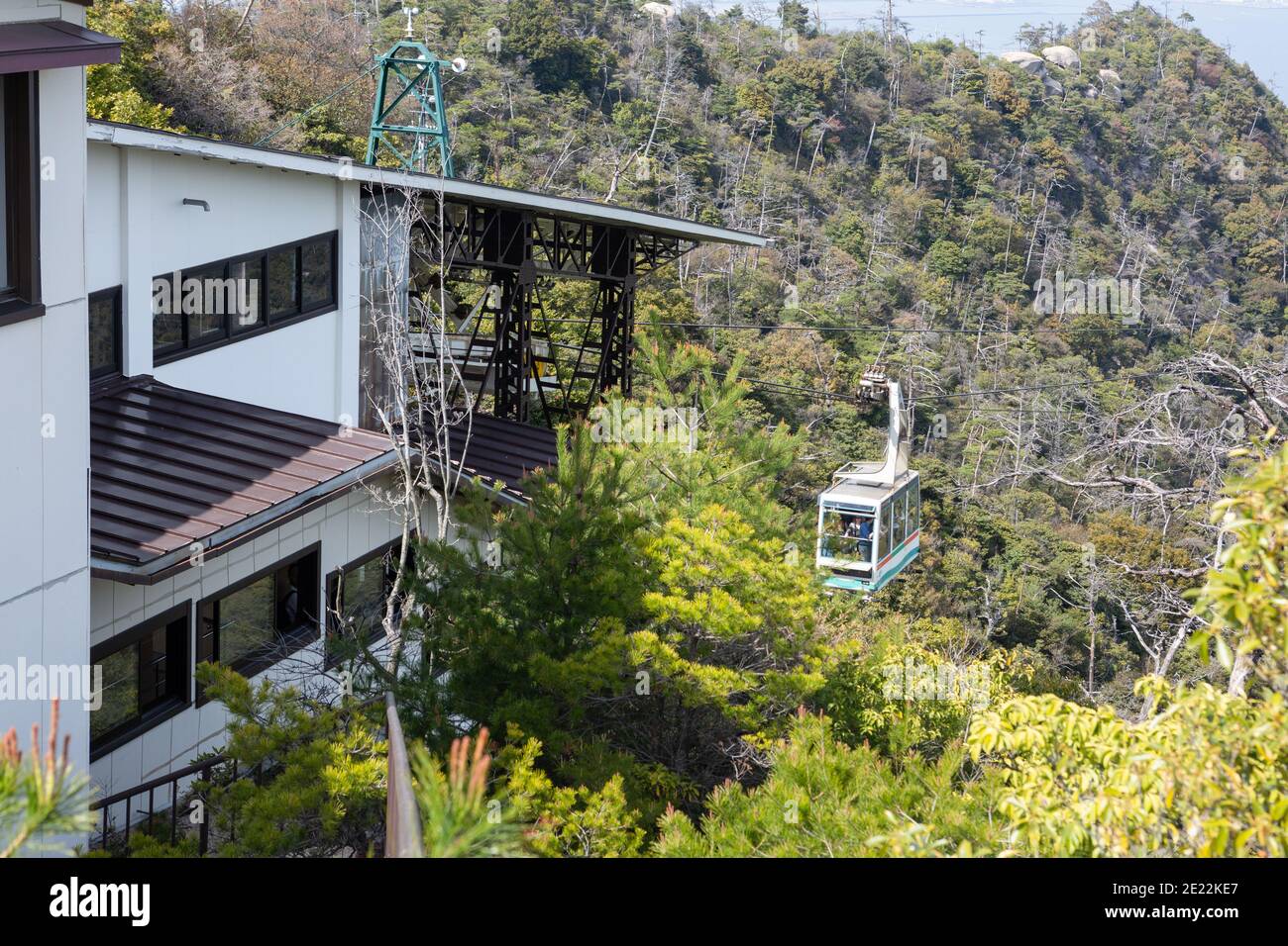 View from the top of the Miyajima Ropeway, Itsukushima (Miyajima ...