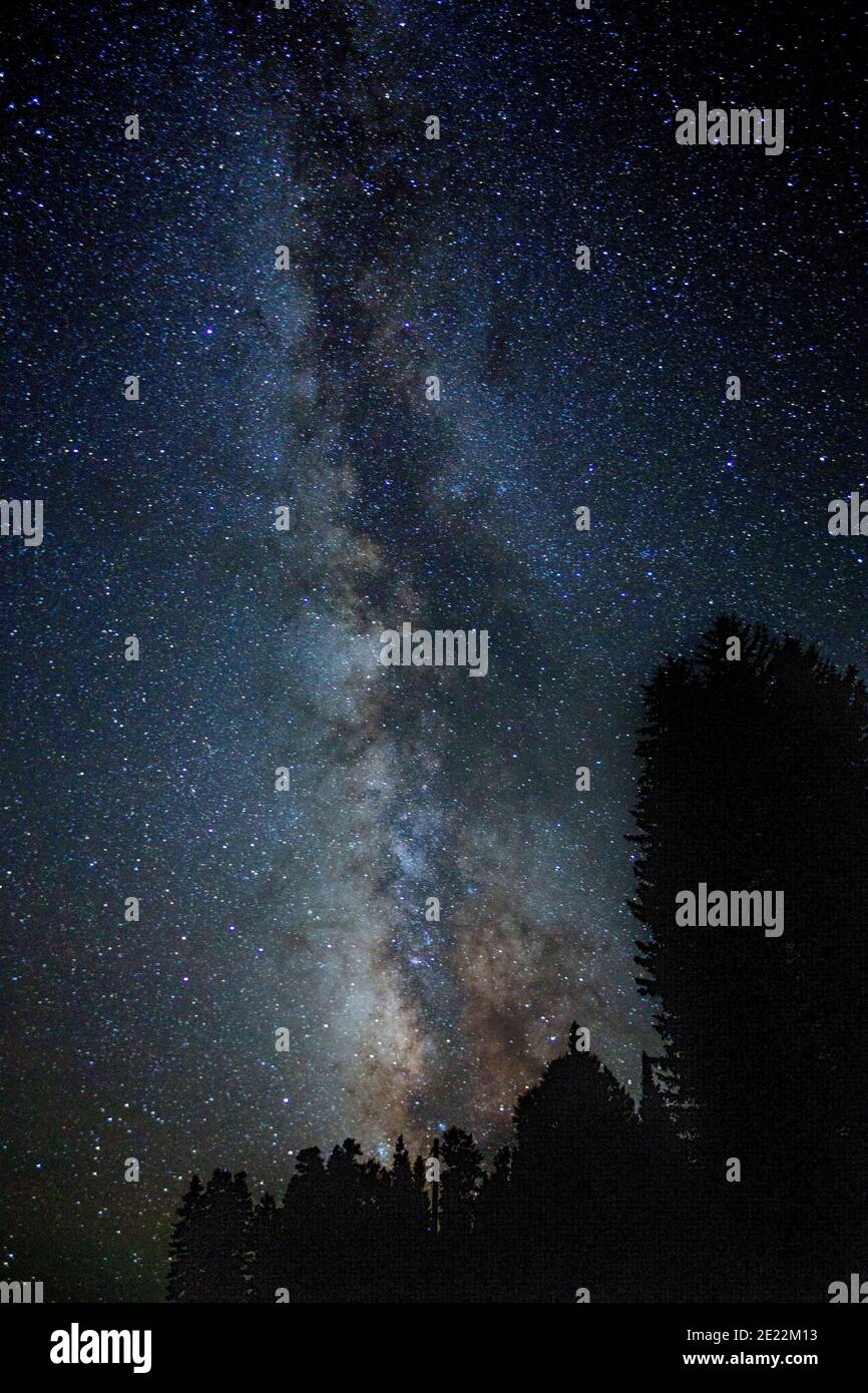 Long exposure images of stars and the Milky Way in southern Colorado ...