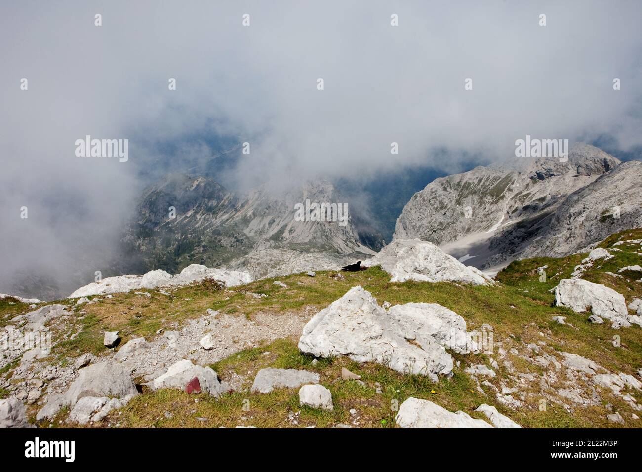 clouds rising in the high alps Stock Photo - Alamy