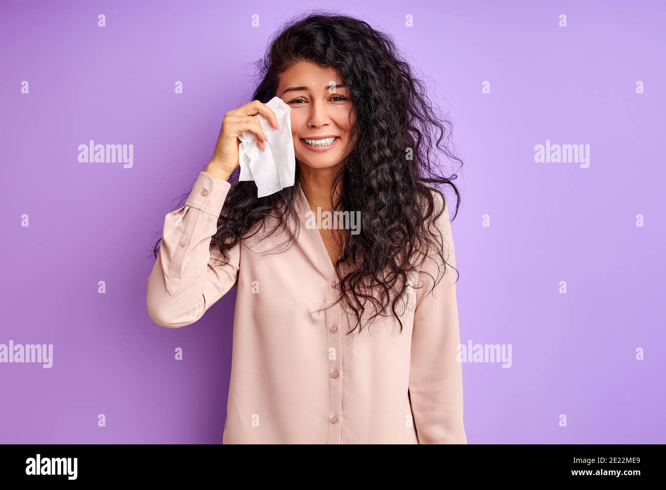 Hand wipes background napkin hi-res stock photography and images - Alamy