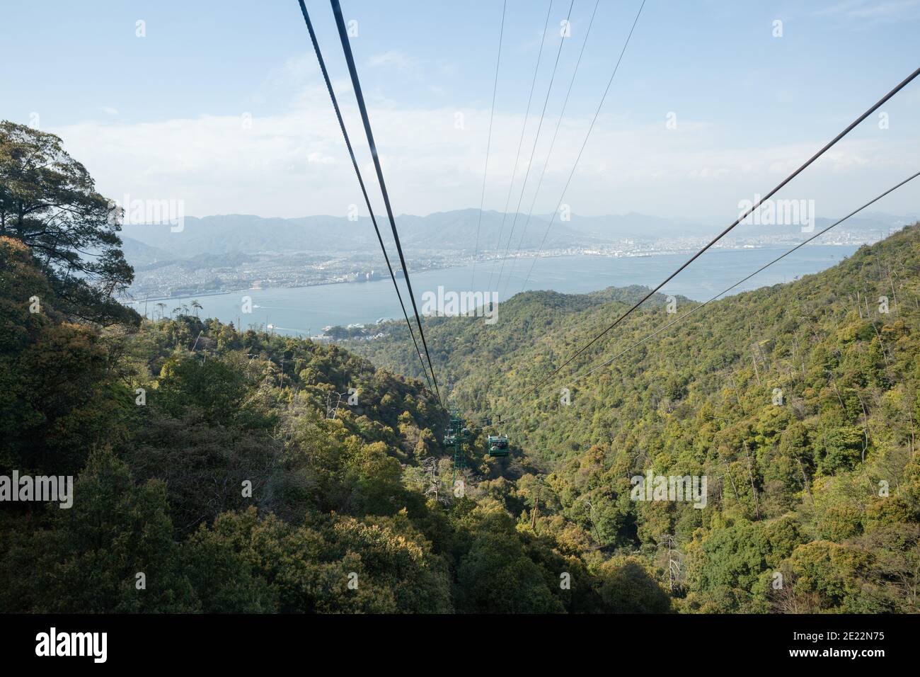 View from the Miyajima Ropeway, Itsukushima (Miyajima), Japan Stock ...