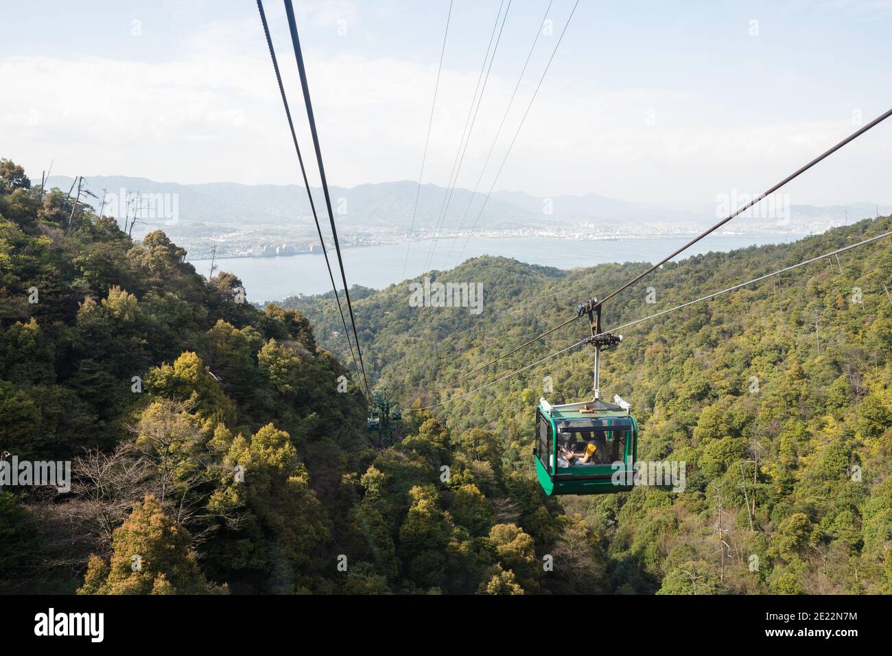 View from the Miyajima Ropeway, Itsukushima (Miyajima), Japan Stock ...