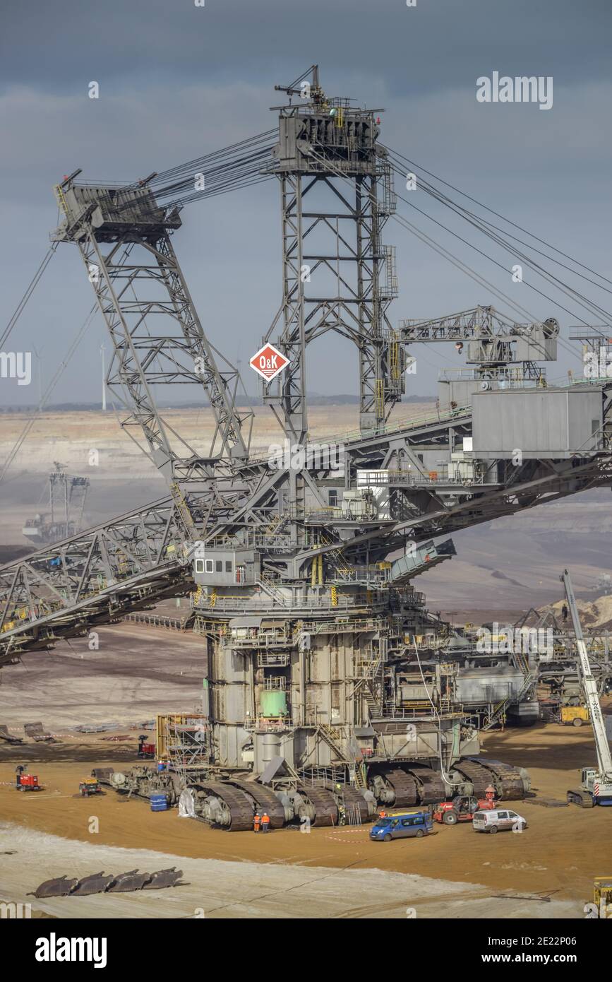 Braunkohletagebau, Garzweiler I, Rheinisches Braunkohlerevier, Rhein ...