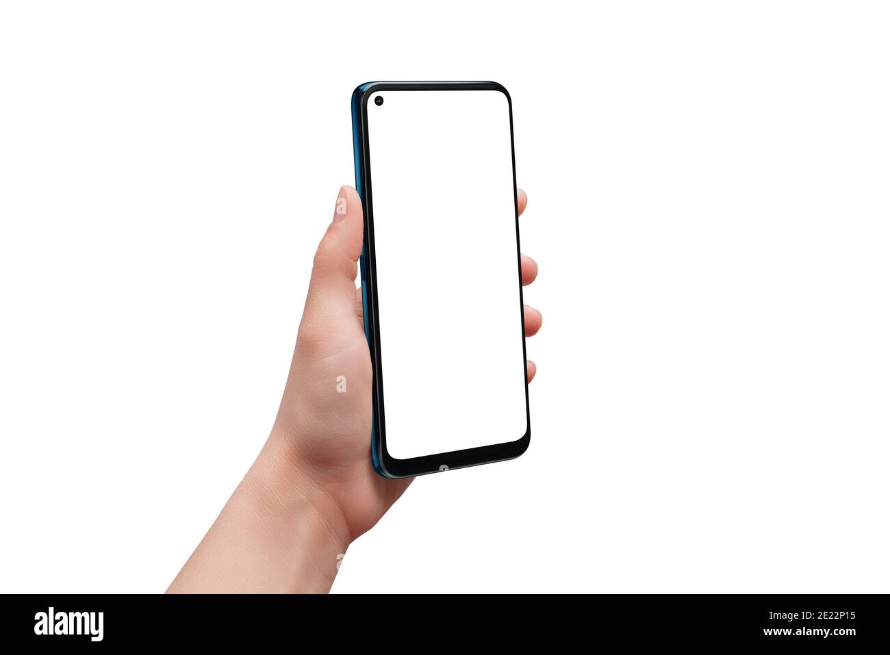 Isolated hand and phone. Man hand showing mobile phone. Isolated ...