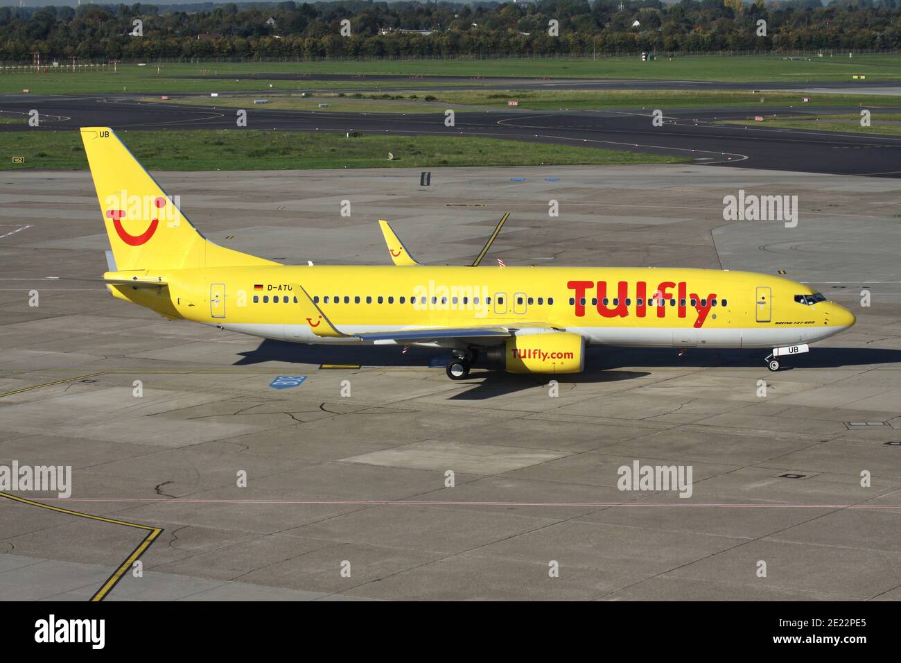 German TUIfly Boeing 737-800 with registration D-ATUB on taxiway at ...